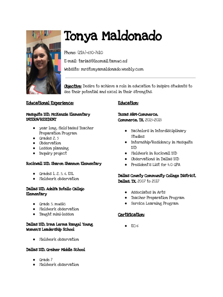 Edited Educational Resume | PDF | Sharing | Behavior Modification