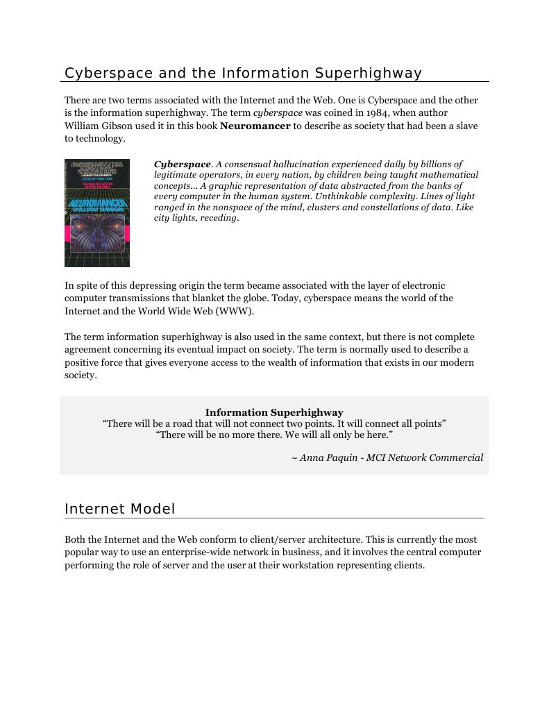 Cyberspace and The Information Superhighway | PDF | Internet | World Wide Web