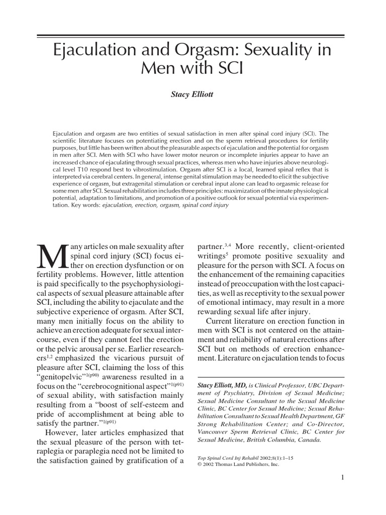 Eyaculation and Orgams Spinal Cord | PDF | Orgasm | Ejaculation