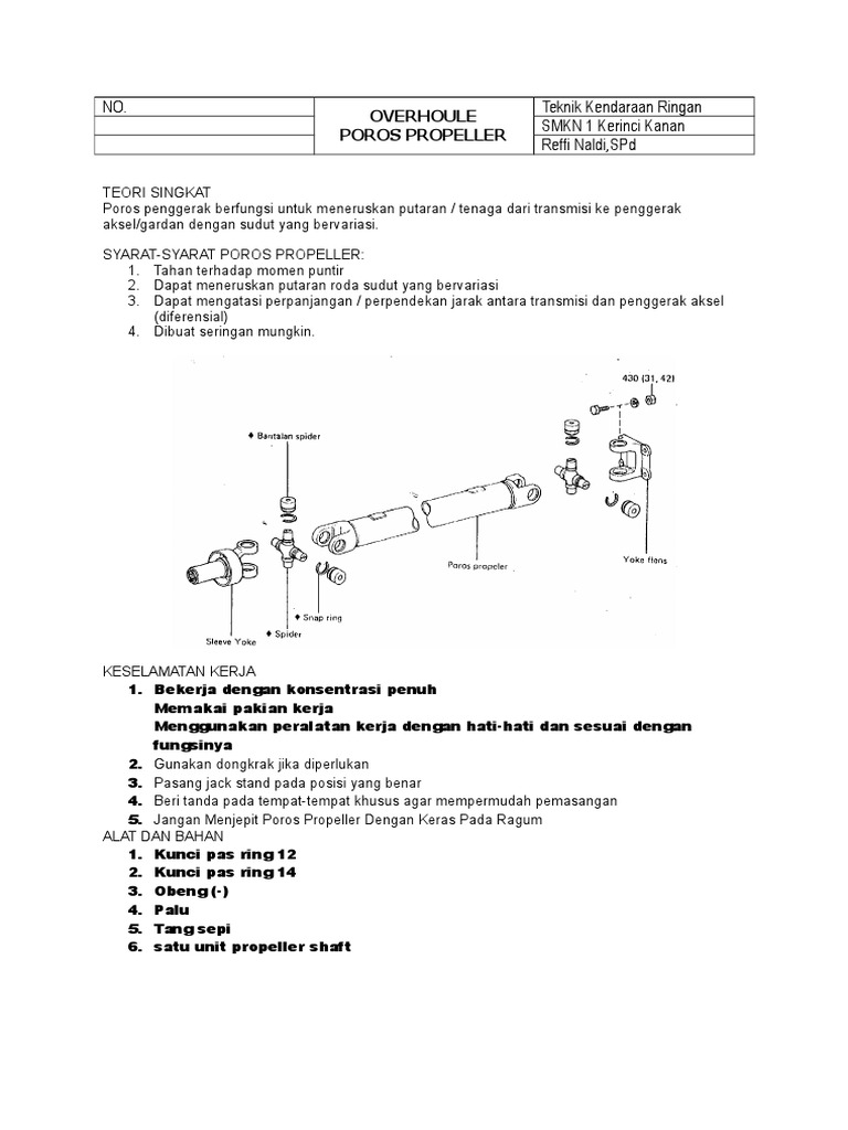 Job Sheet P Propeller | PDF