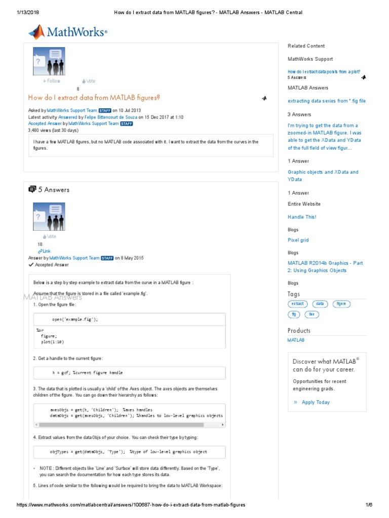 How Do I Extract Data From MATLAB Figures - MATLAB Answers - MATLAB ...