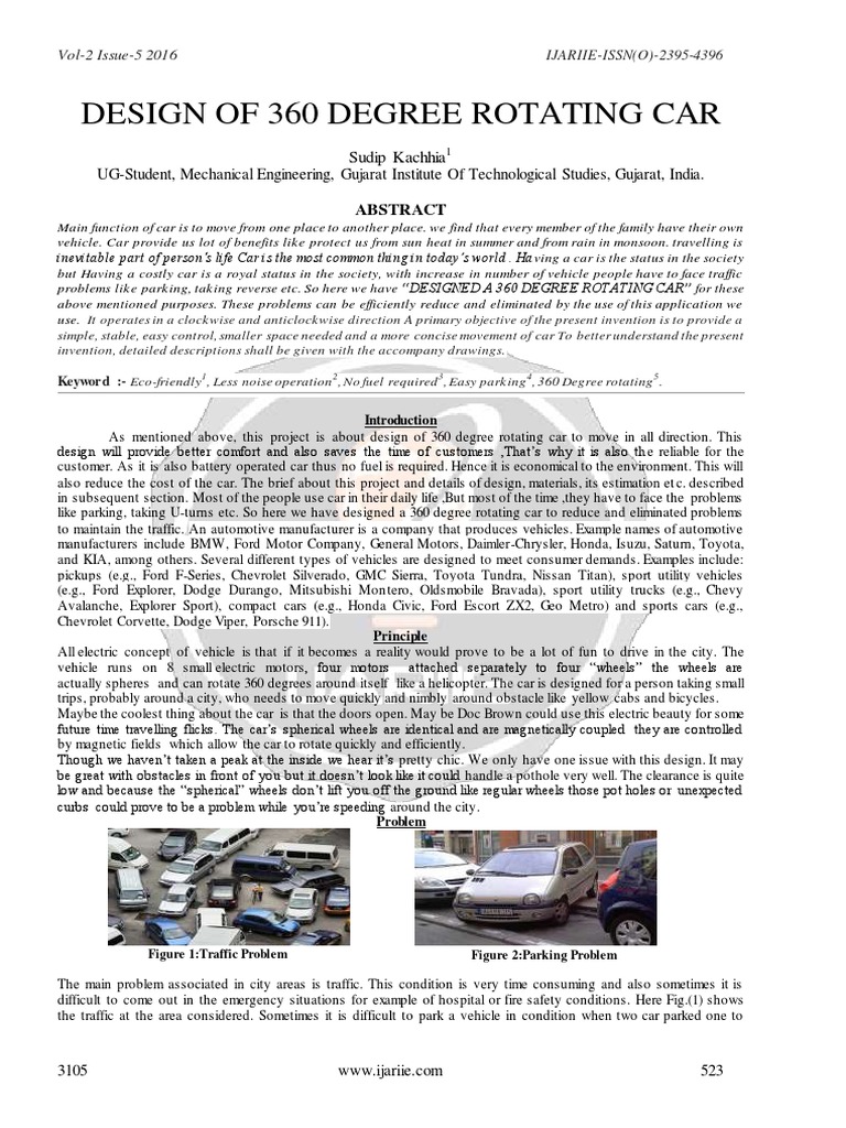Design of 360 Degree Rotating Car Ijariie3105 | PDF | Wheel | Chassis