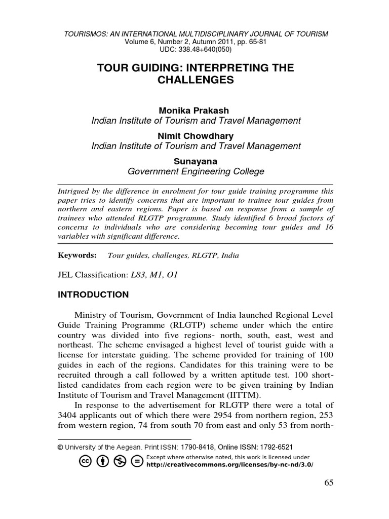 Tour Guiding: Interpreting The Challenges: Monika Prakash | PDF ...