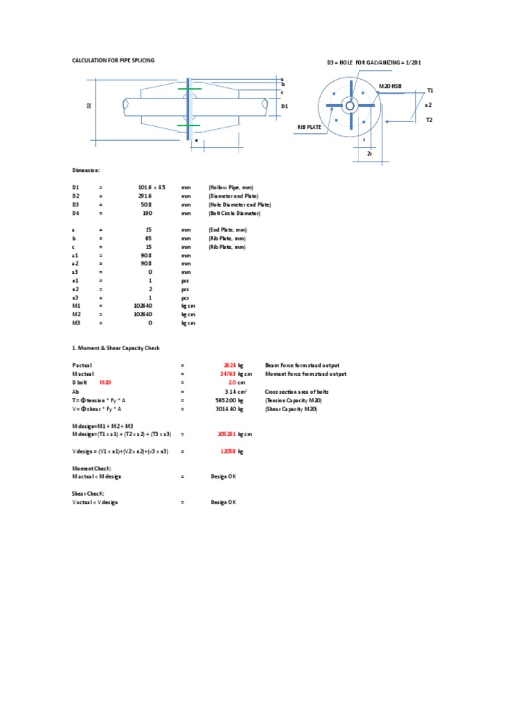 Calculation For Pipe Splicing | PDF