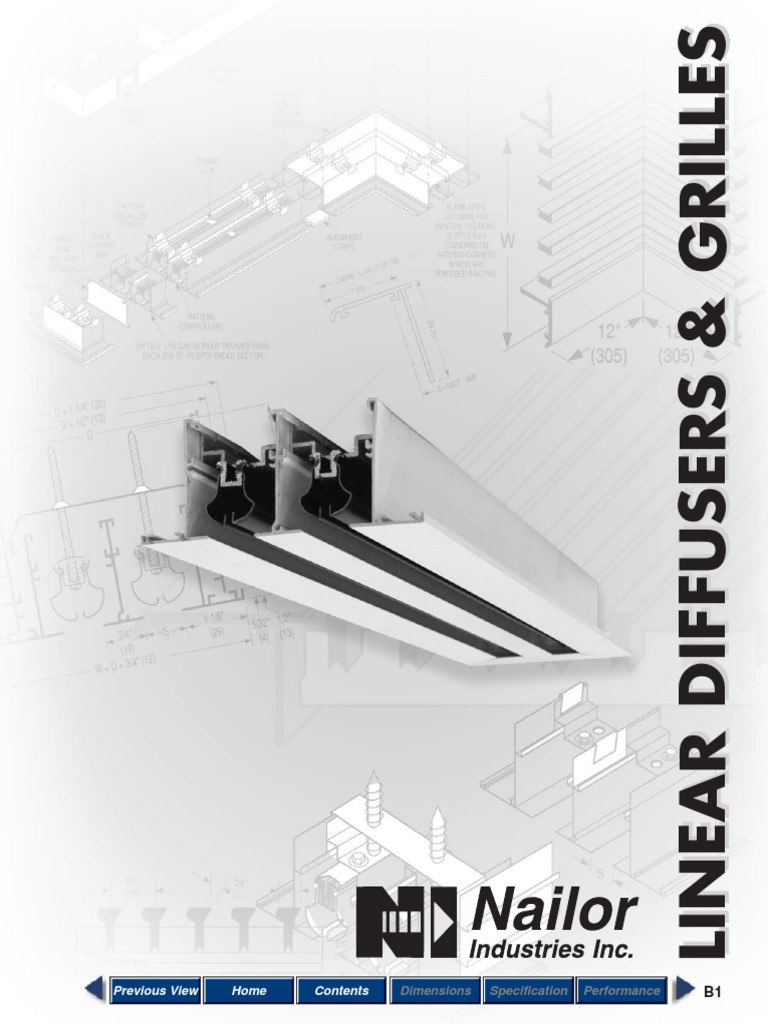 Linear Diffuser | PDF | Hvac | Duct (Flow)