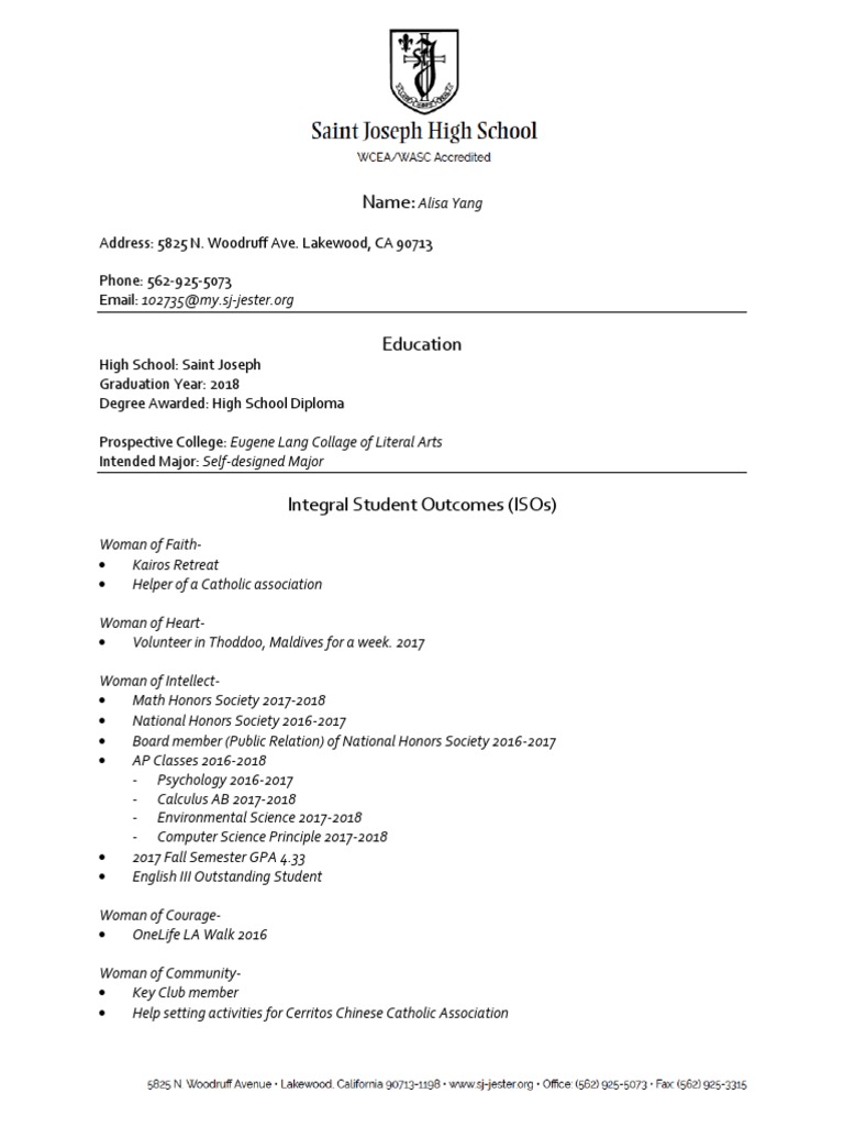 Isos Resume 2018 | PDF