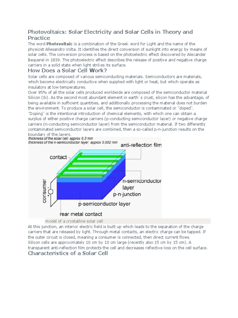 Understanding Solar Cell Theory | PDF | Solar Cell | Semiconductors