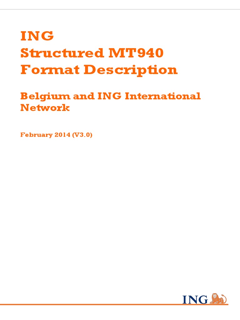 ING Structured MT940 Format Guide | PDF | Debits And Credits ...