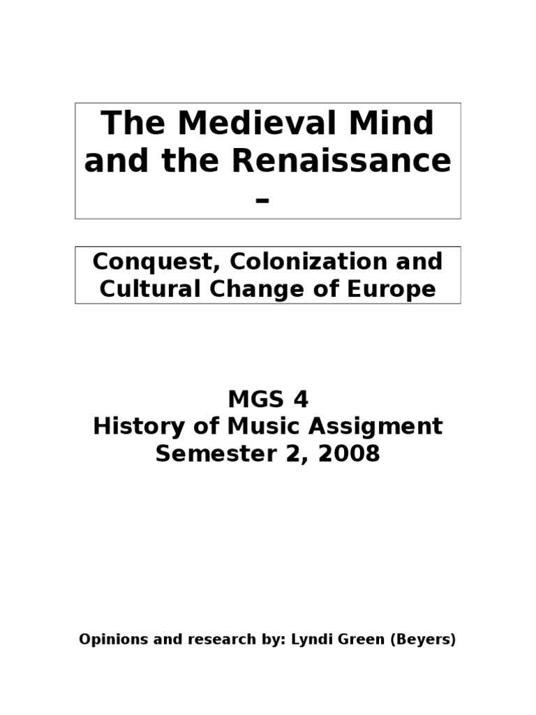 The Medieval Mind and The Renaissance | PDF | Castle | Middle Ages