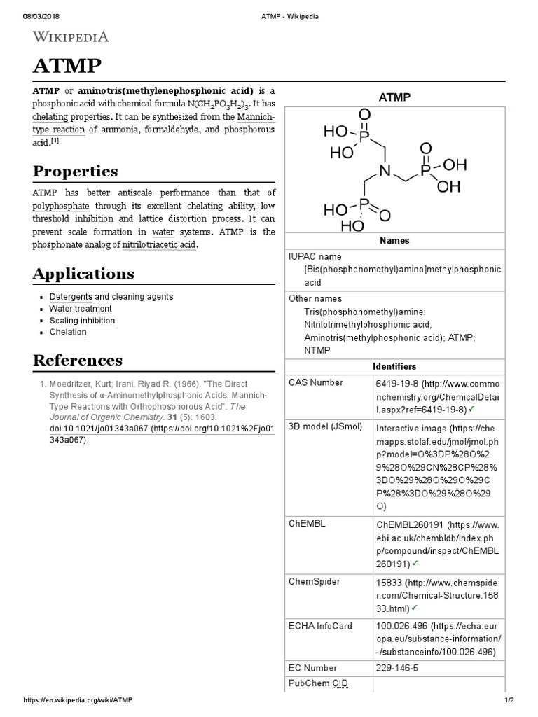 ATMP - Wikipedia | Chemical Compounds | Chemistry