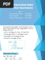 CONTOH Menu Atlet | PDF