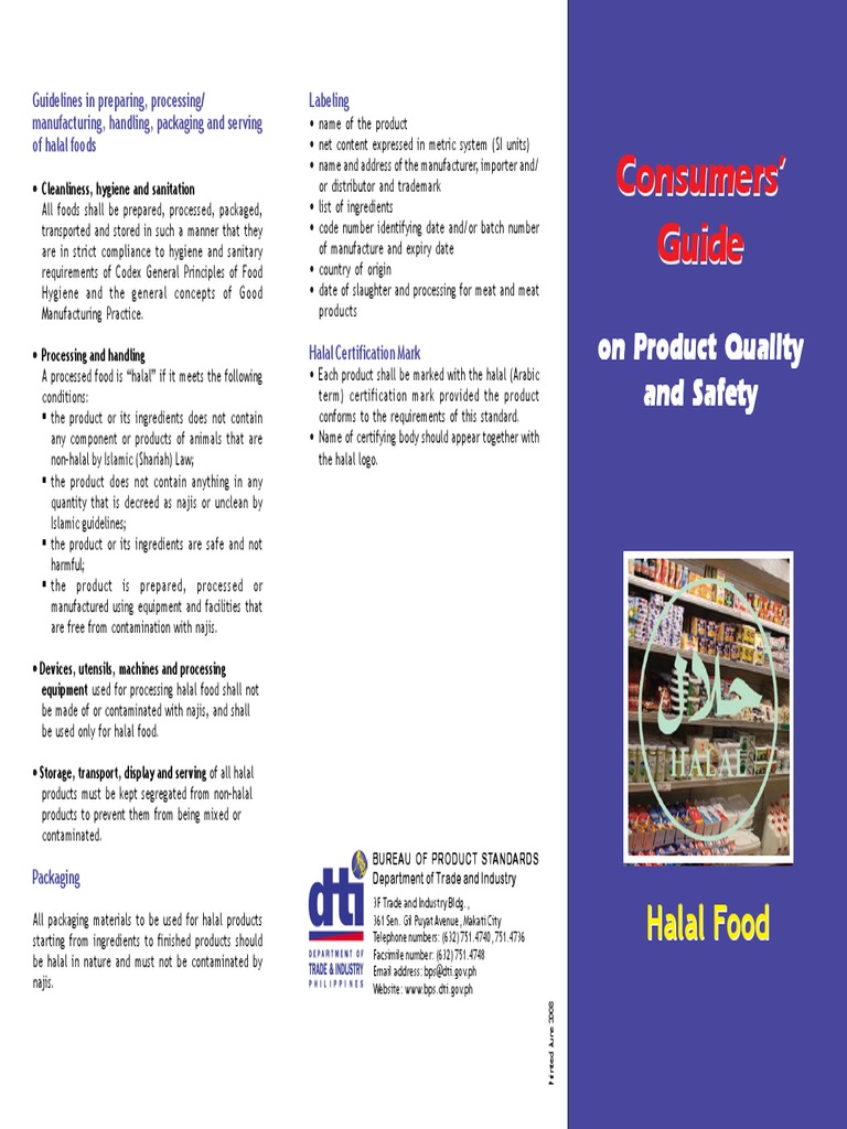Consumer Guide Halal Food | PDF | Foods | Food And Drink