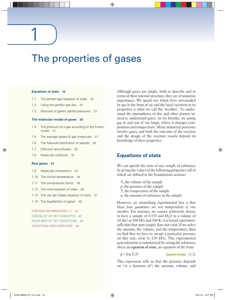 The Properties of Gases PDF | PDF | Gases | Temperature