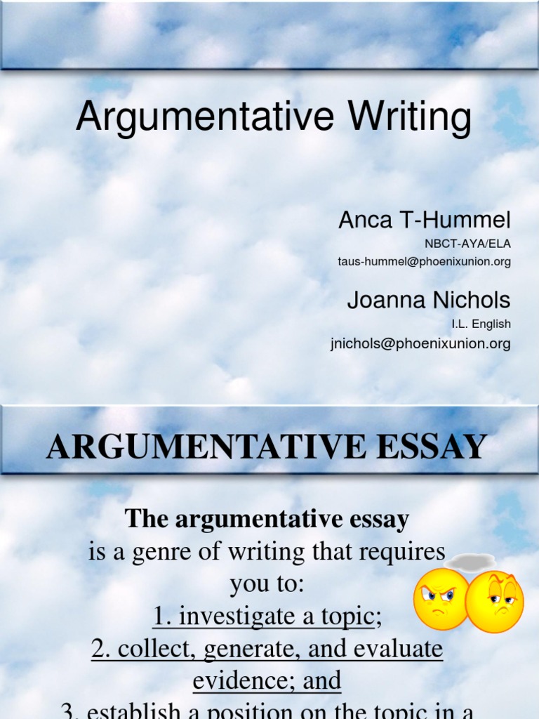 Argument Essay PowerPoint Great | Essays | Argument | Free 30-day Trial ...