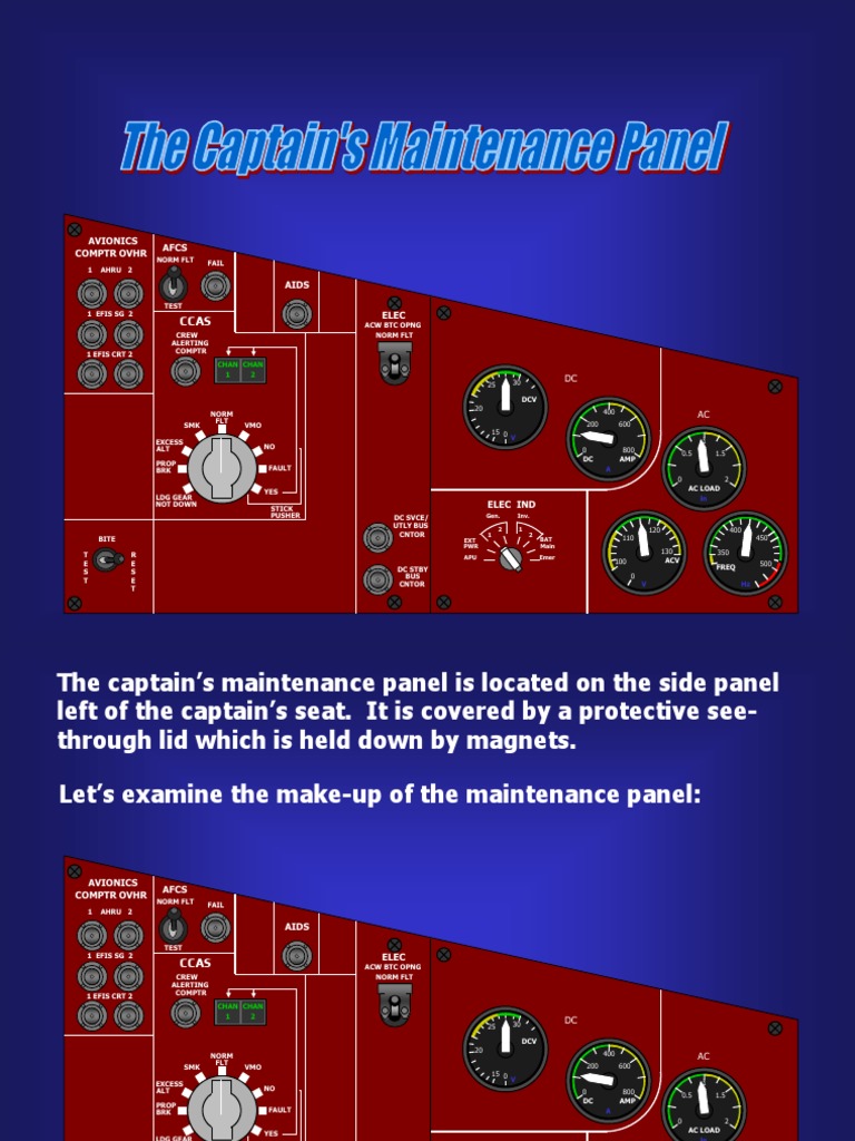 Captain's Maintenance Panel Overview | PDF | Aerospace | Aerospace ...