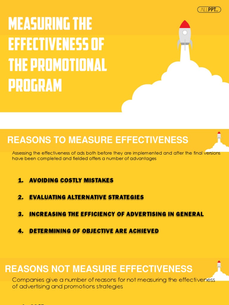 Measuring Effectiveness of the Promotional Program | Advertising ...