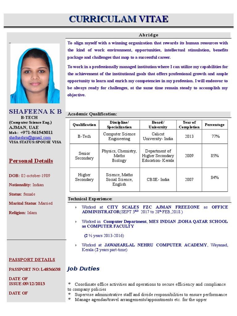 Shafeena CV | PDF | Java Server Pages | Java (Programming Language)
