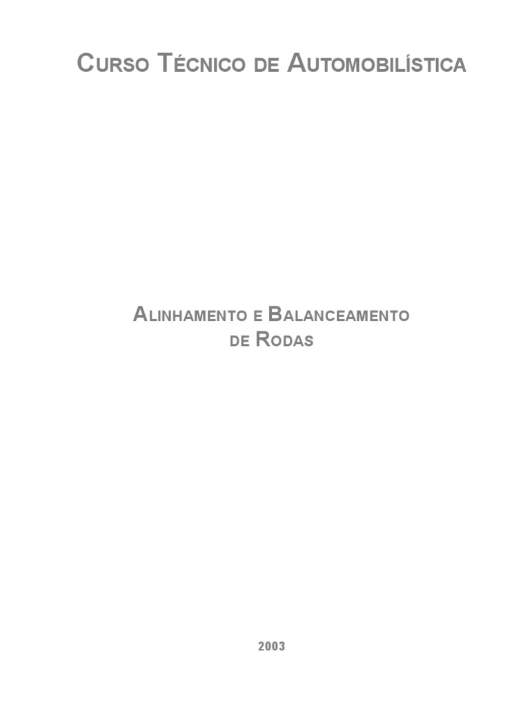 Alinhamento E Balanceamento Pdf Pneu Veículos