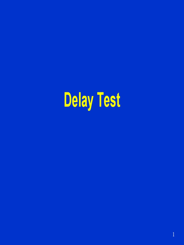 Delay Test | PDF | Electronic Circuits | Computer Engineering