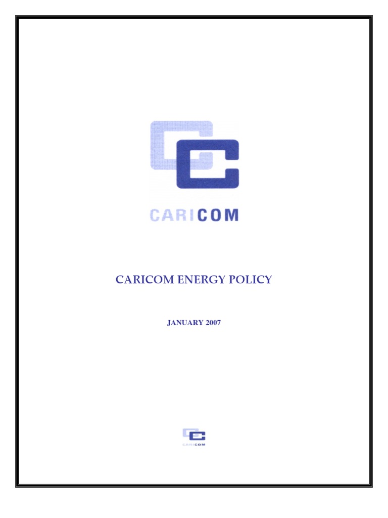 CARICOM Energy Policy | PDF | Petroleum | Renewable Energy