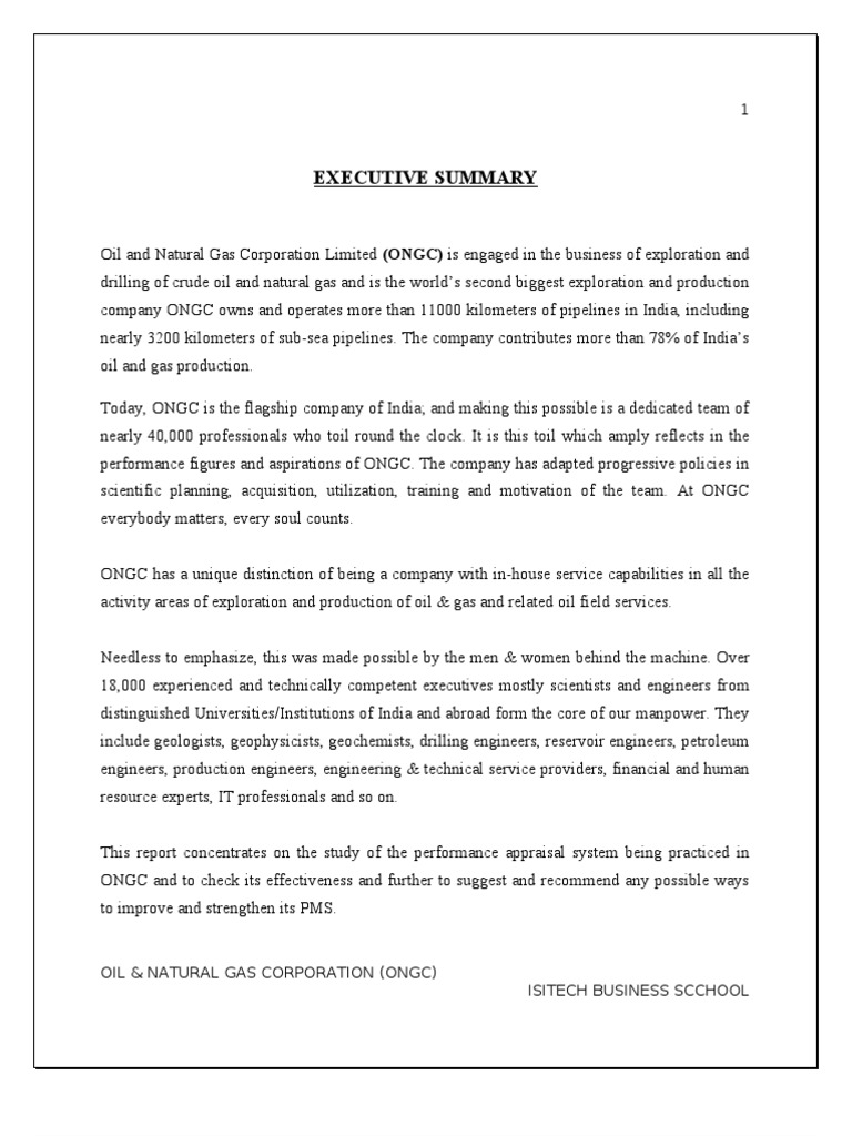 Ongc Project | PDF | Performance Appraisal | Strategic Management