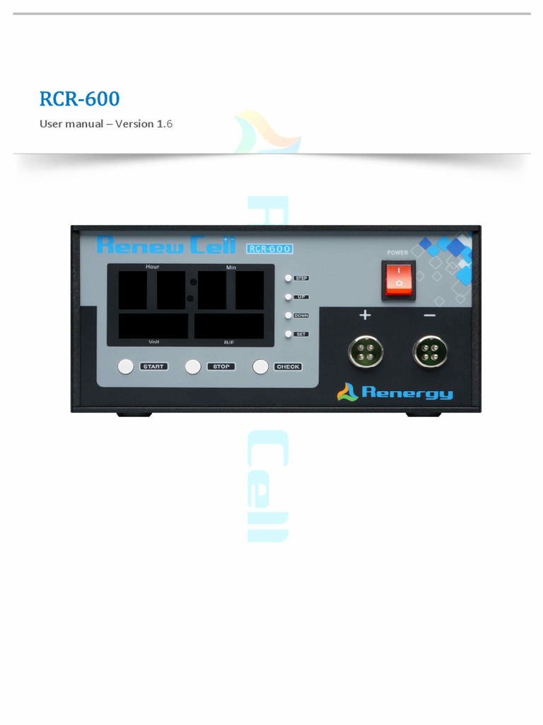 RCR600 User Manual r2 | PDF | Parameter (Computer Programming) | Switch