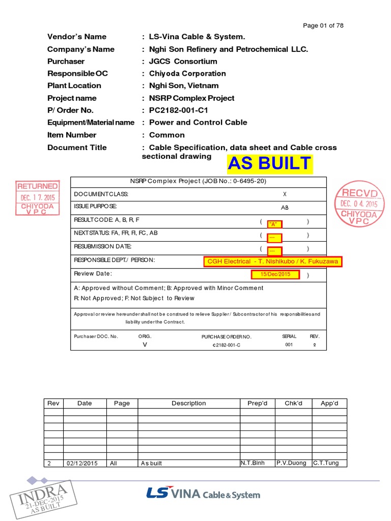VC2182-001-C-001 2 Cable Data Sheet | PDF | Electrical Conductor ...