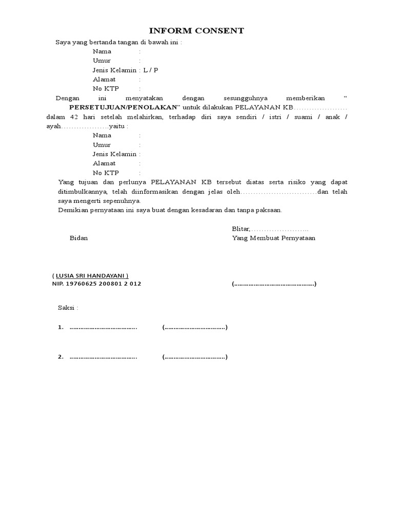 Inform Consent KB | PDF