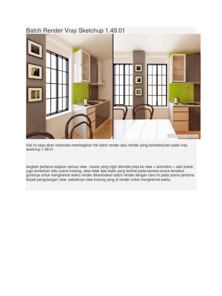 Batch Render Vray Sketchup 1 | PDF