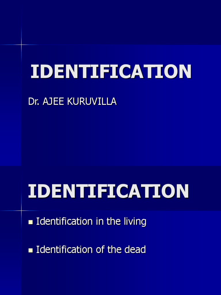 Identification: Dr. Ajee Kuruvilla | PDF | Tattoo | Photograph
