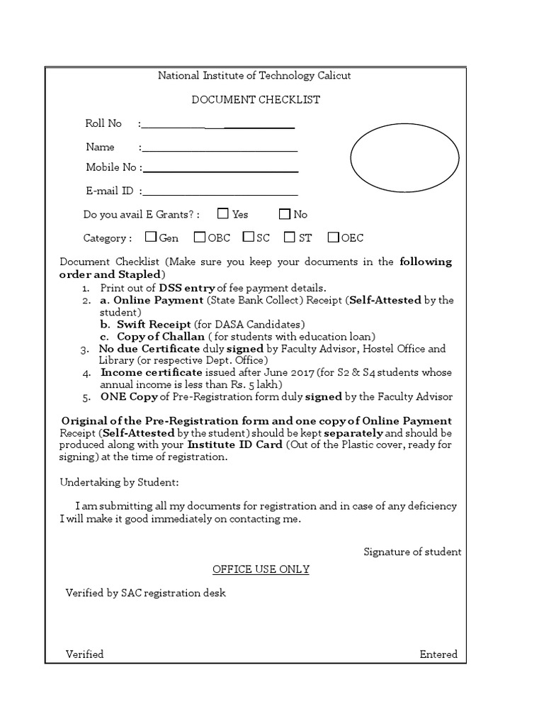 Checklist W 18 | PDF