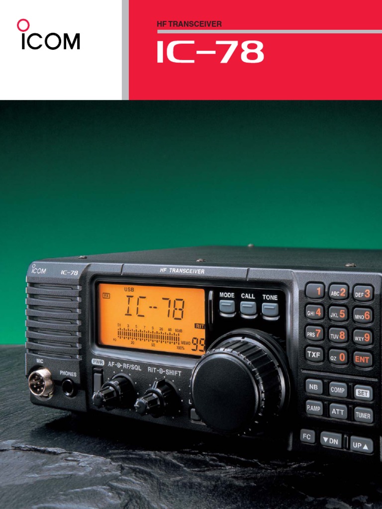 Ic-78 Icon | PDF | Antenna (Radio) | Broadcasting