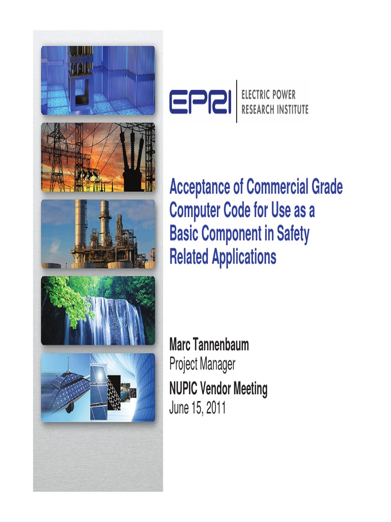 Software Breakout EPRI Tannenbaum | PDF | Nuclear Regulatory Commission ...