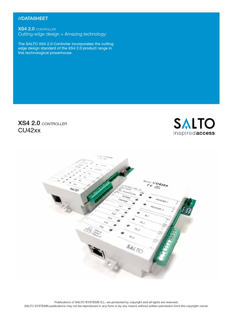 SALTO - CU42xx Datasheet EN | PDF | Access Control | Computer Network