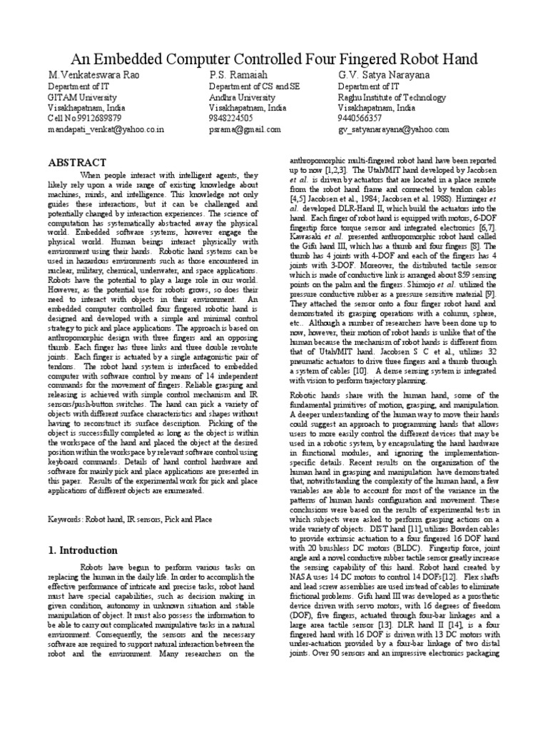 Acm Paper | PDF | Hand | Embedded System