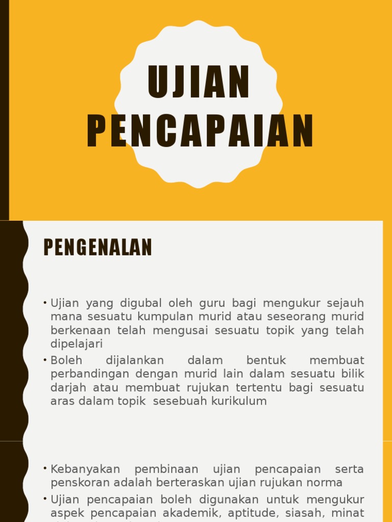 Ujian Pencapaian | PDF