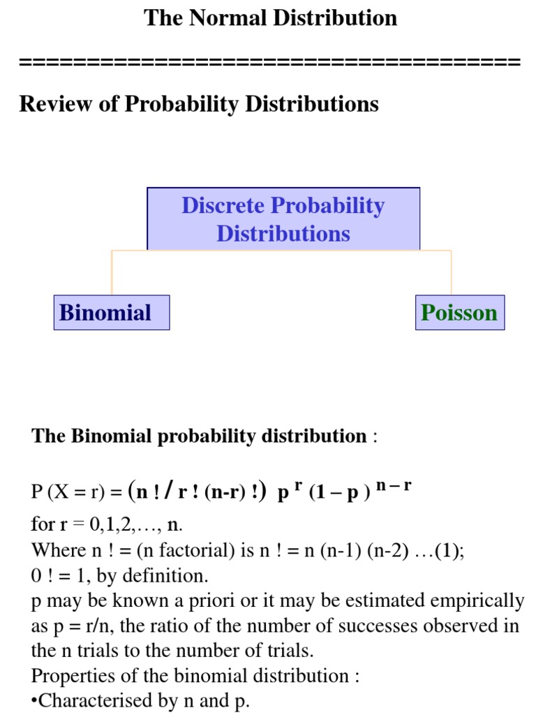 Discrete Probability Distributions: Binomial | PDF | Normal ...