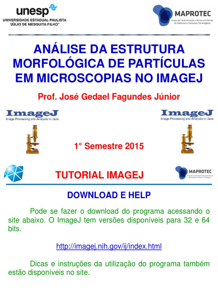 Tutorial Imagej | PDF | Computação e Tecnologia da Informação | Science
