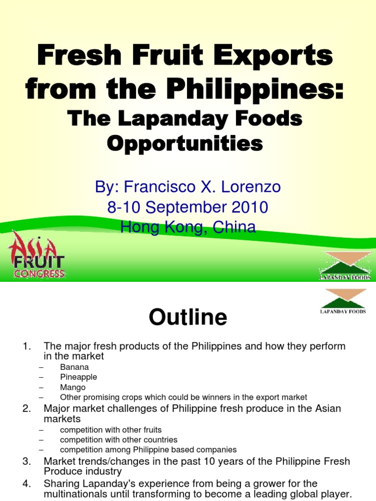 Lapanday Foods: Philippine Fruit Exports | PDF | Banana | Pineapple