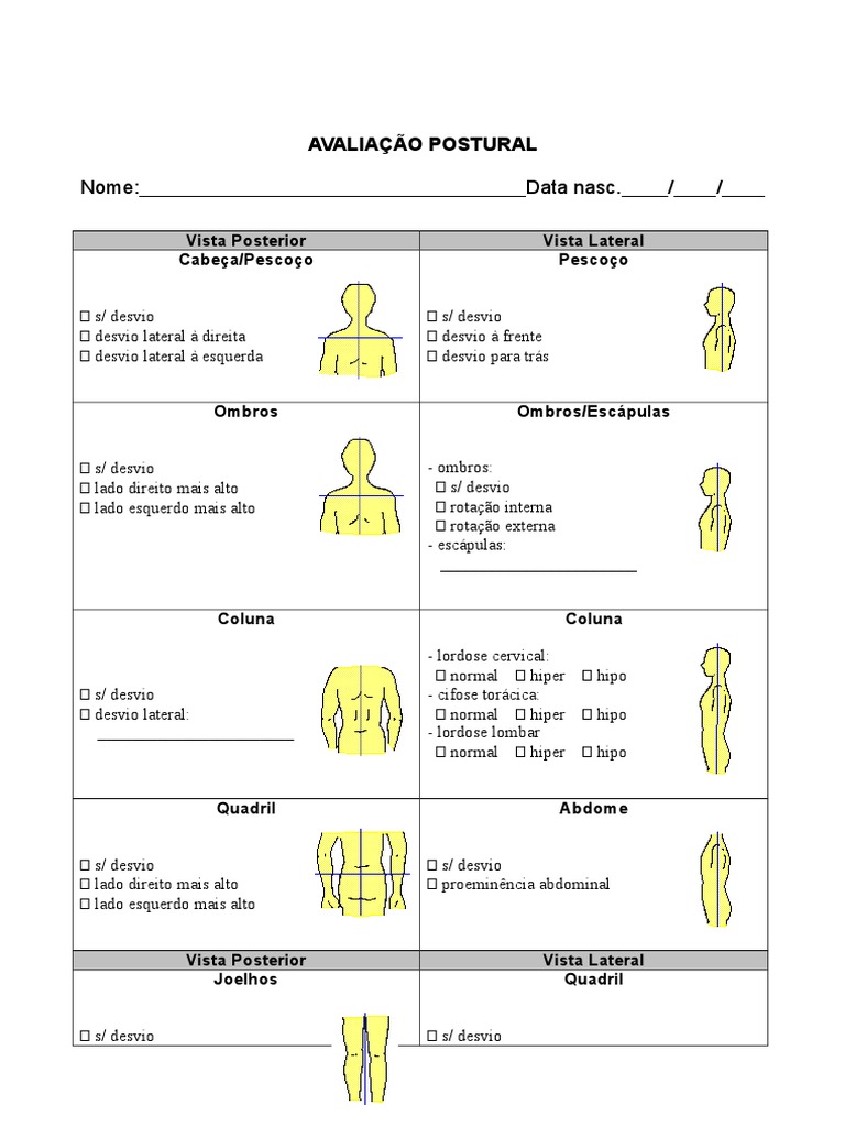 Avaliação Postural Completa | PDF