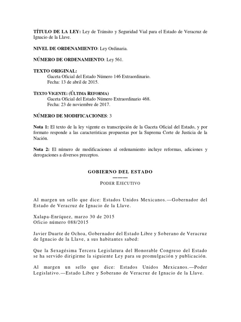 Exto Igente Ltima Eforma: Oder Jecutivo | PDF | Peatonal | Seguridad vial