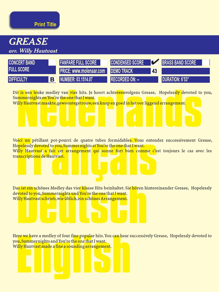 GREASE | PDF