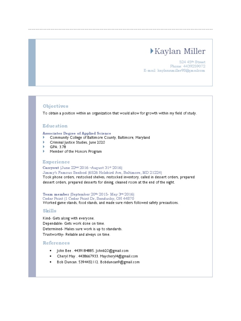 Kaylan Resume Final | PDF