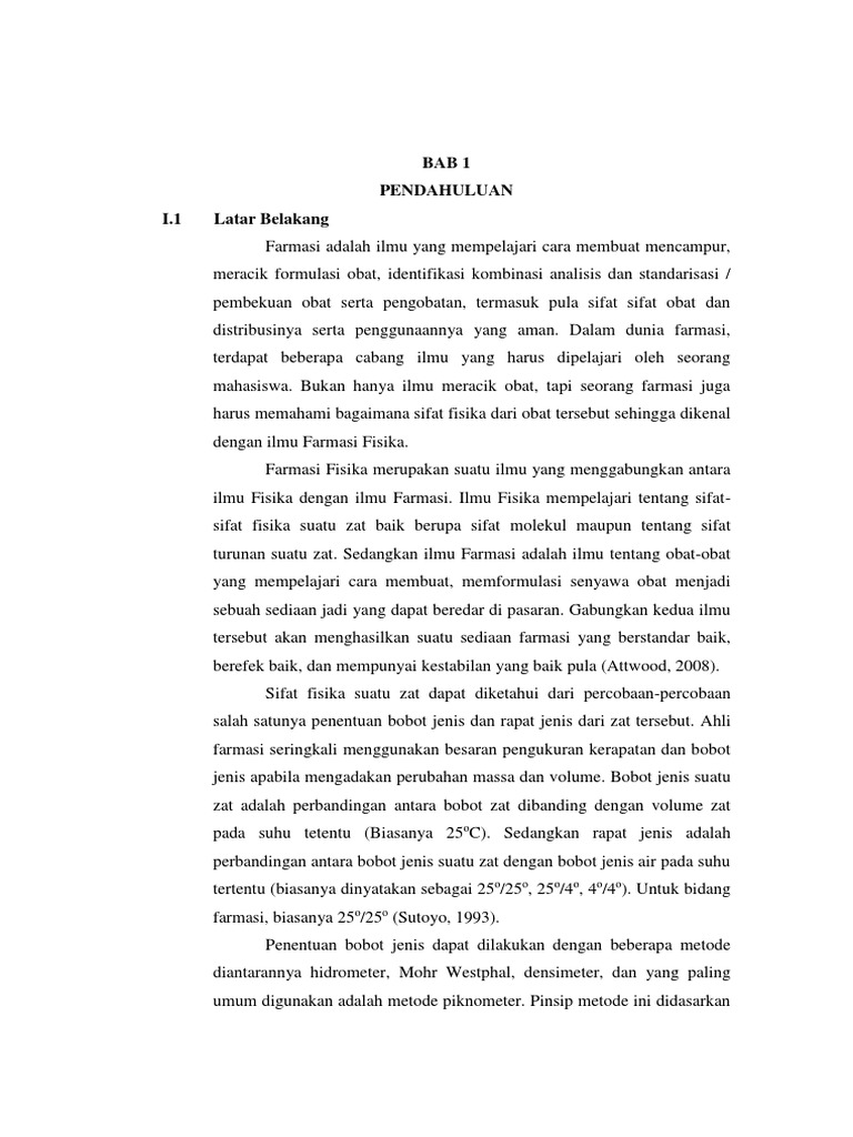 Penentuan Bobot Jenis dan Rapat Jenis Zat Cair dan Padat Menggunakan ...