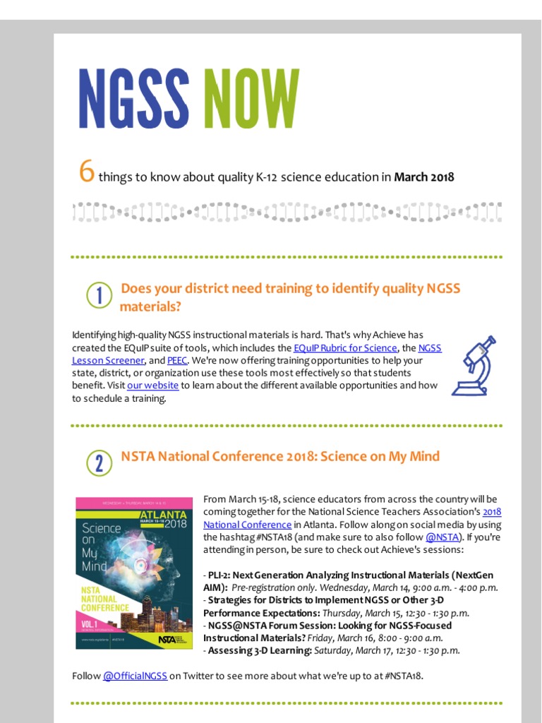 Does Your District Need Training To Identify Quality NGSS Materials ...
