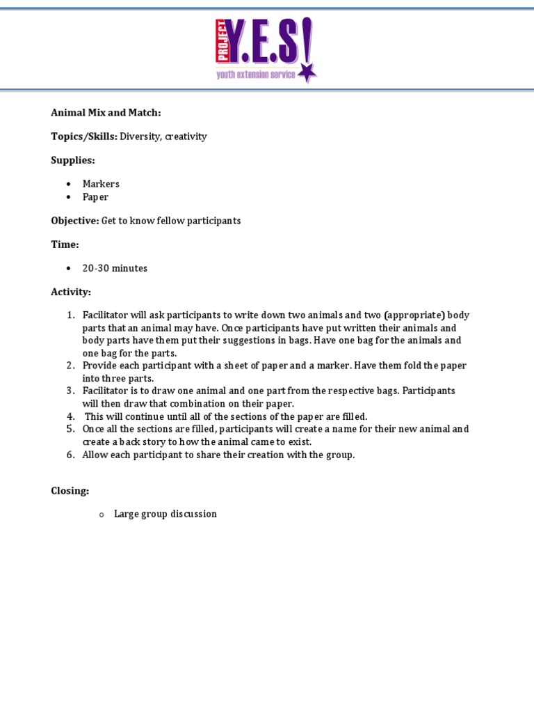 Animal Mix and Match | PDF | Cognition | Learning