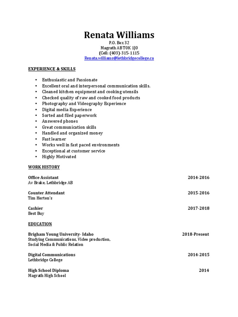 Communication Resume1 | PDF