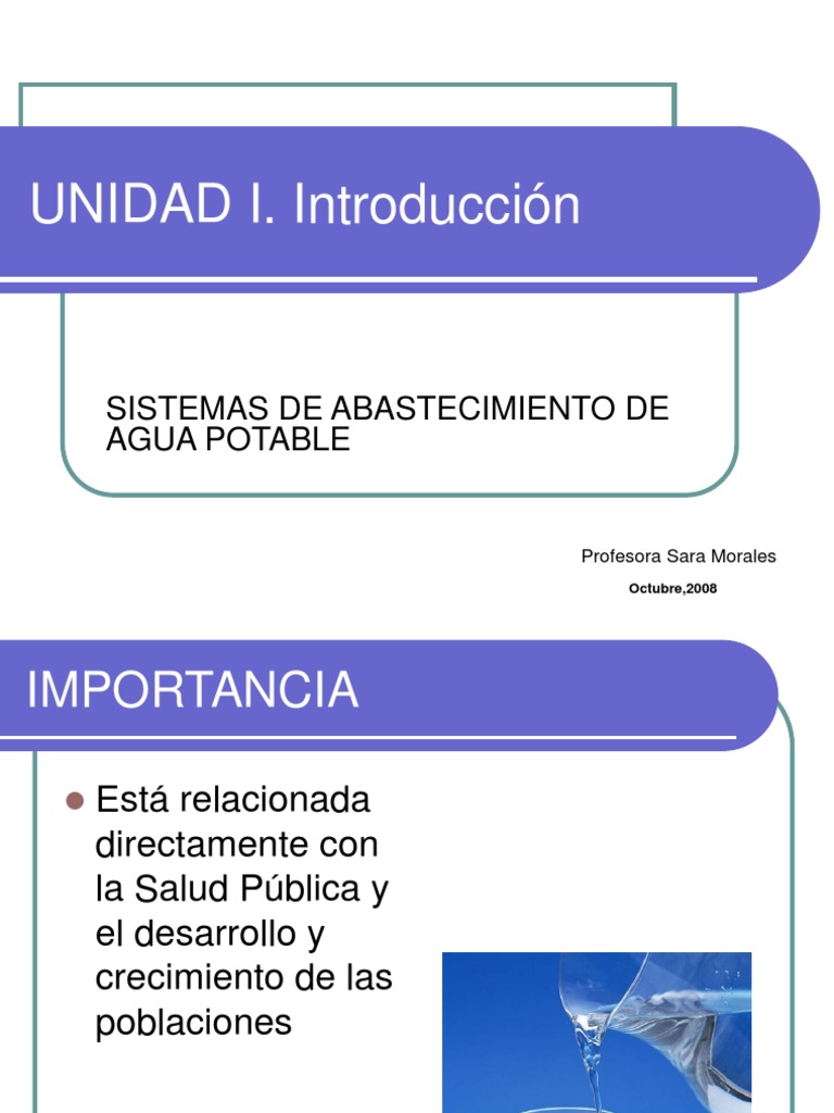 Sistemas de Abastecimiento de Agua Potable1 | PDF | Agua potable | Consumo (economía)