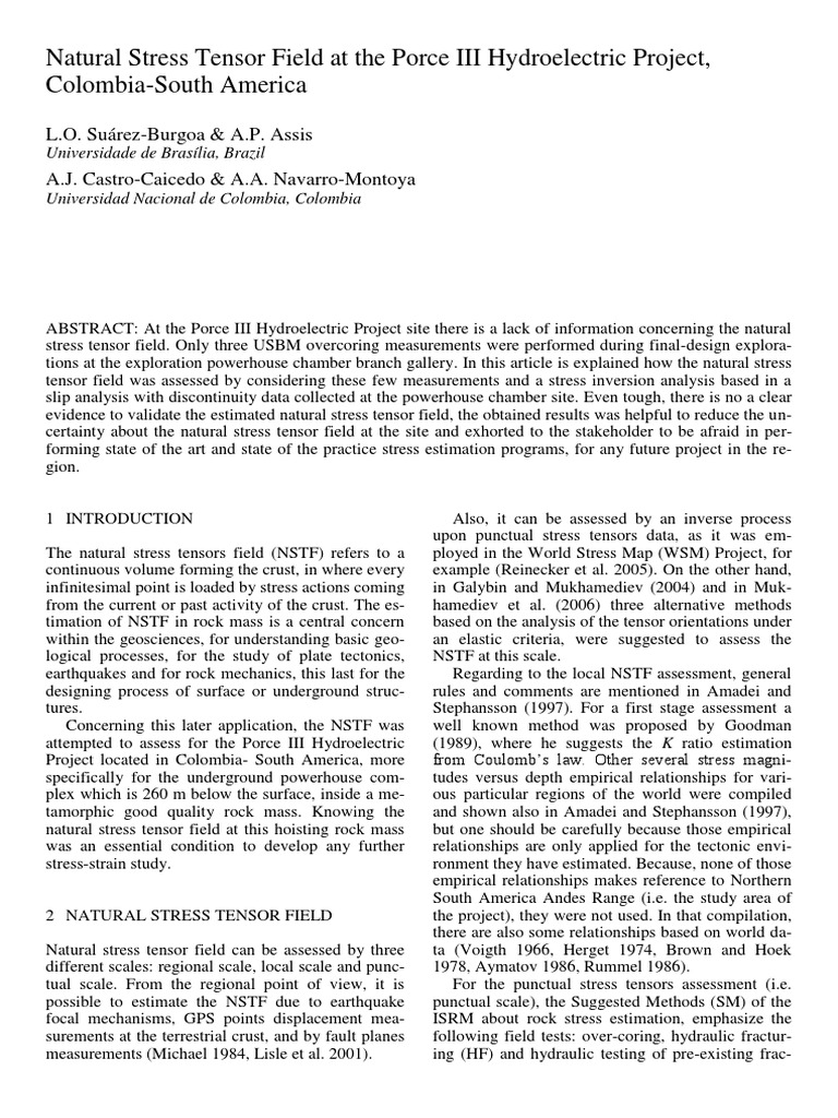 Natural Stress Tensor Field | PDF | Stress (Mechanics) | Fault (Geology)