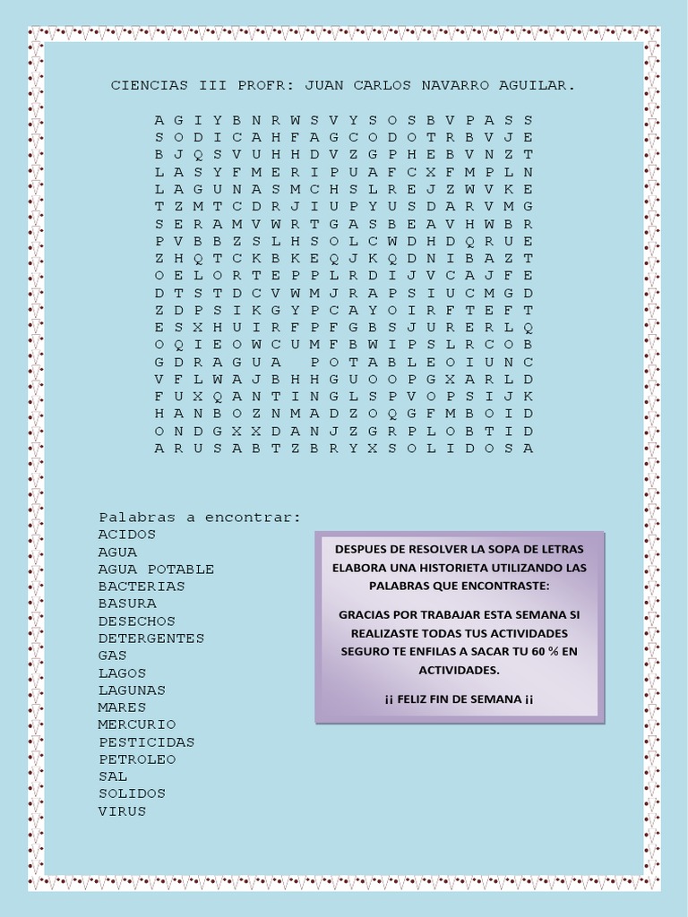 Sopa de La Contaminacion Del Agua | PDF